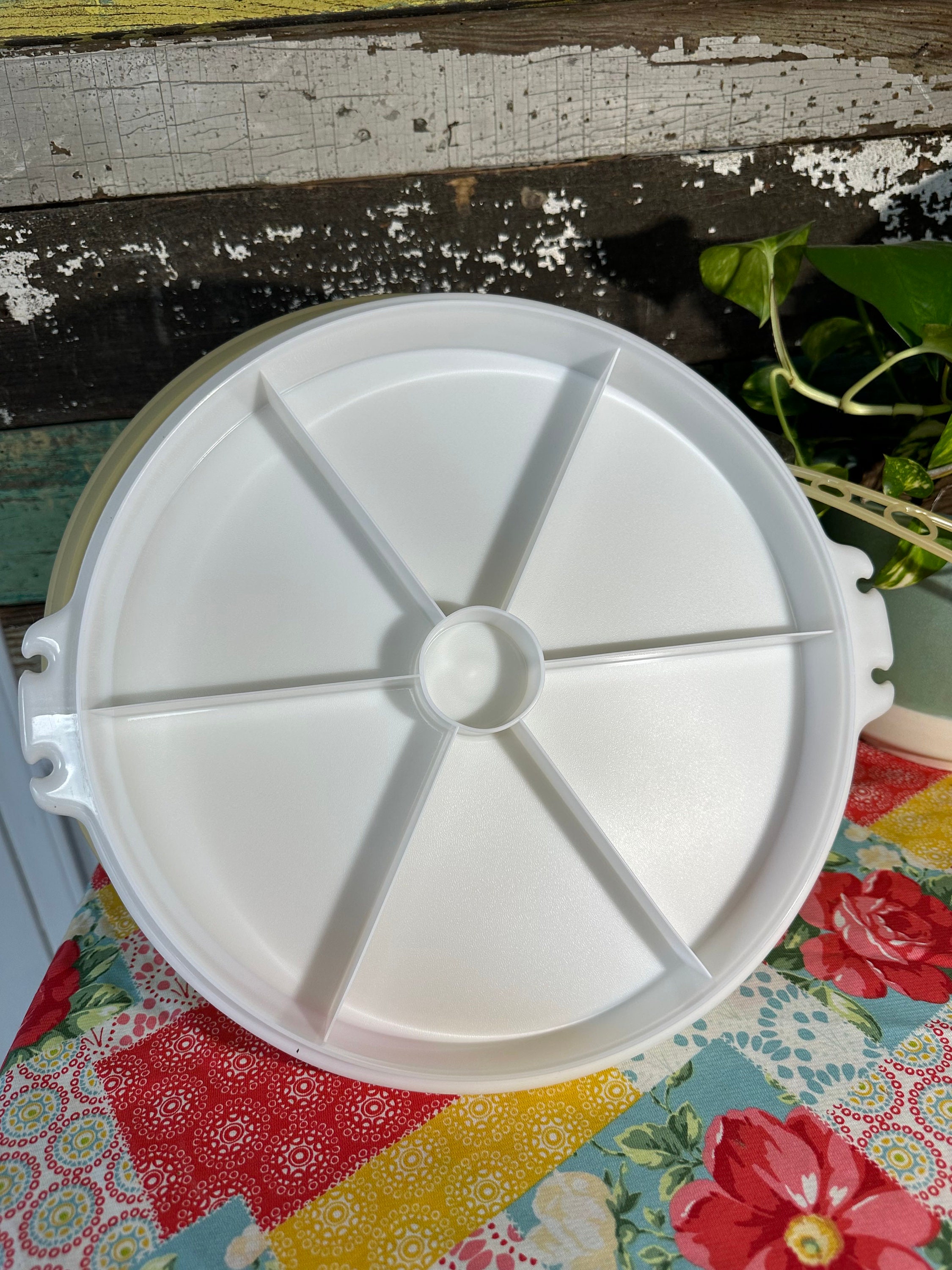 Vintage Tupperware party Susan in White With Handles - Etsy