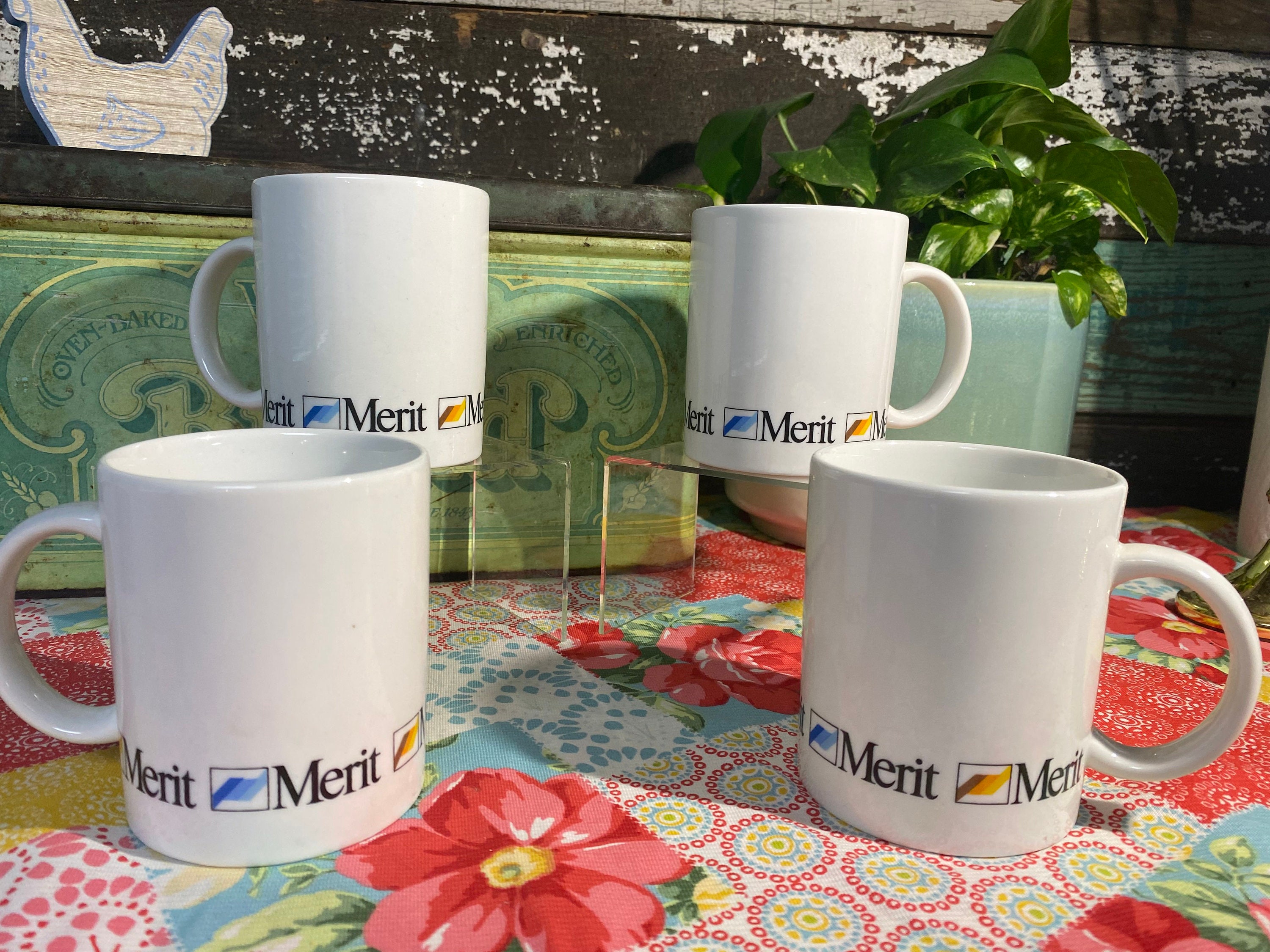 4 Vintage Merit Cigarette Coffee Mugs - Etsy