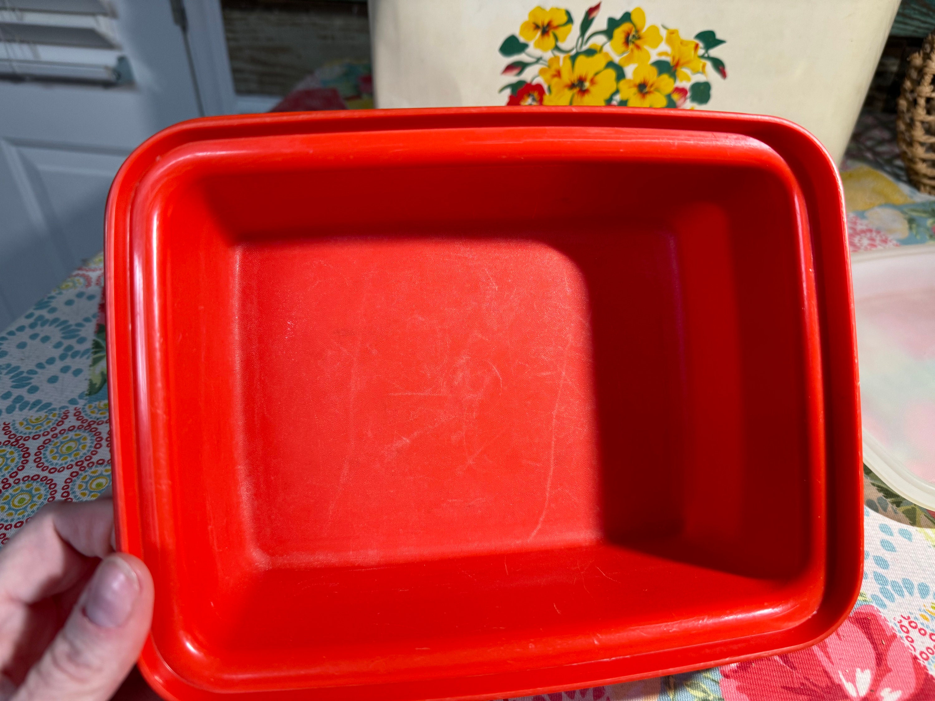 Vintage Red Tupperware Ice Cream Keeper - Etsy