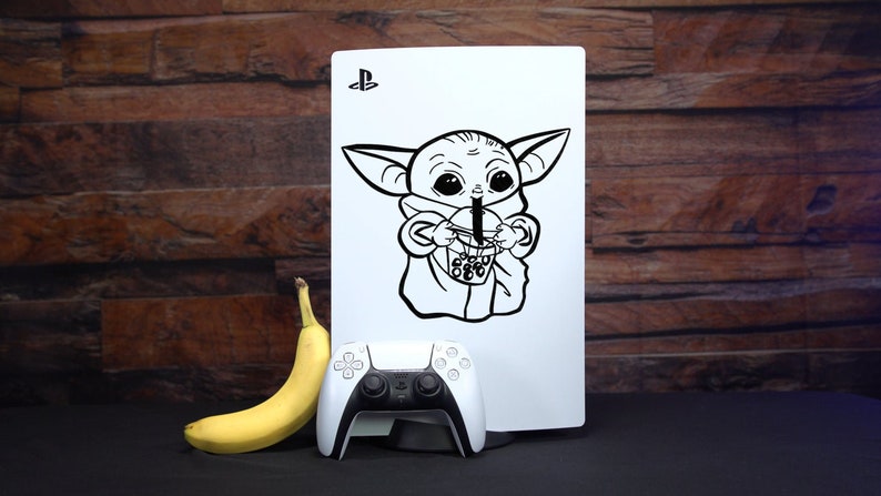 Grogu Drinking Boba Tea Mandalorian Star Wars - Etsy Australia