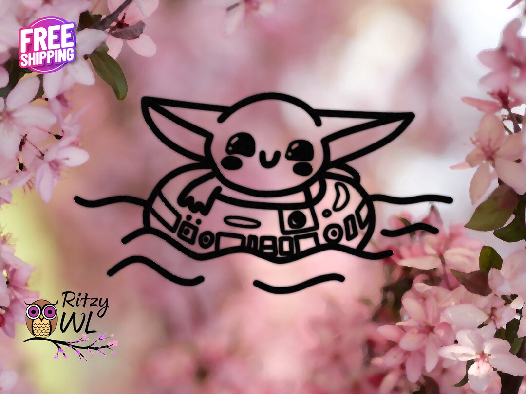 Grogu on a Floating Device Mandalorian the Child Star Wars - Etsy