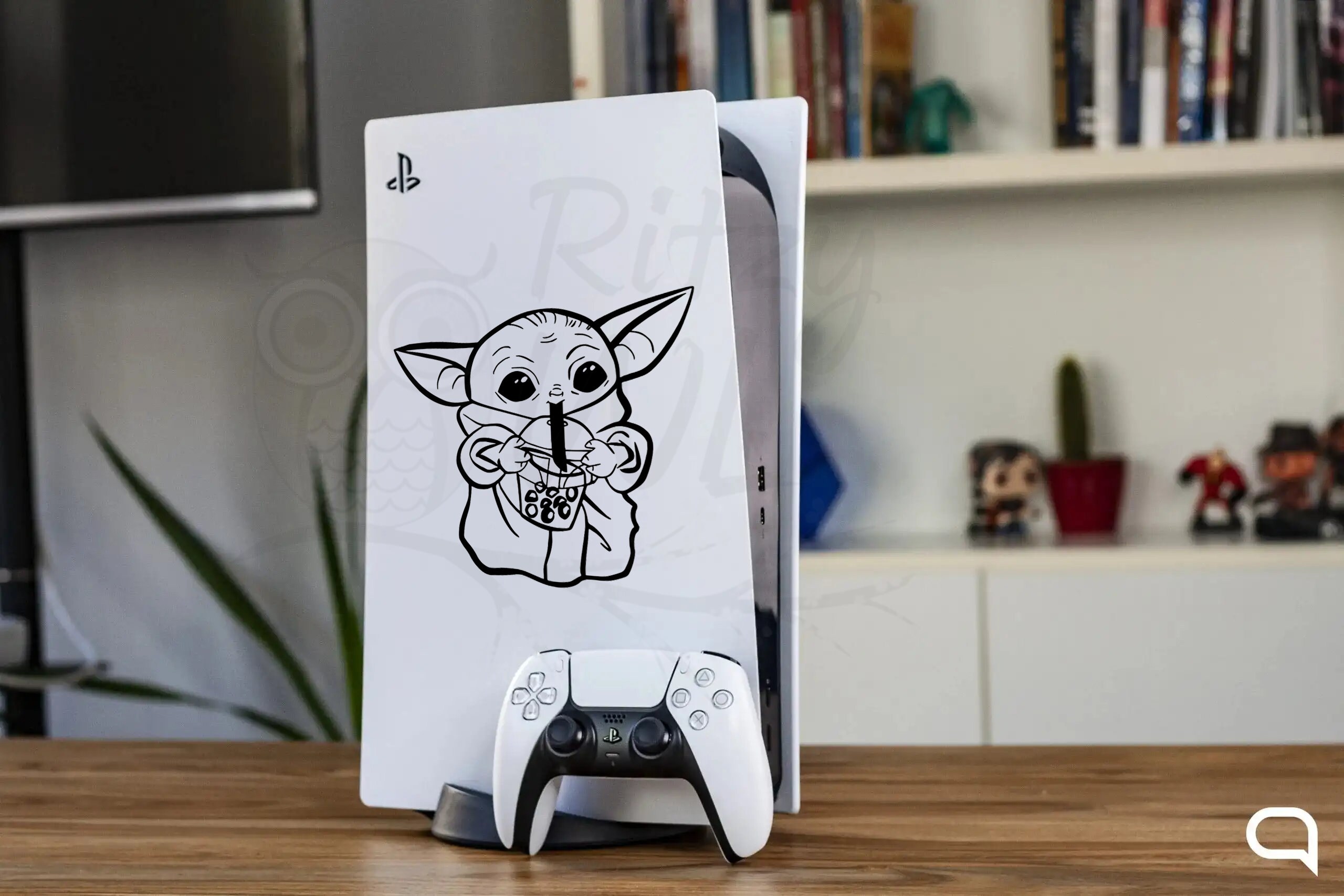 Grogu Drinking Boba Tea - Mandalorian - Star Wars Decal Sticker - Etsy ...