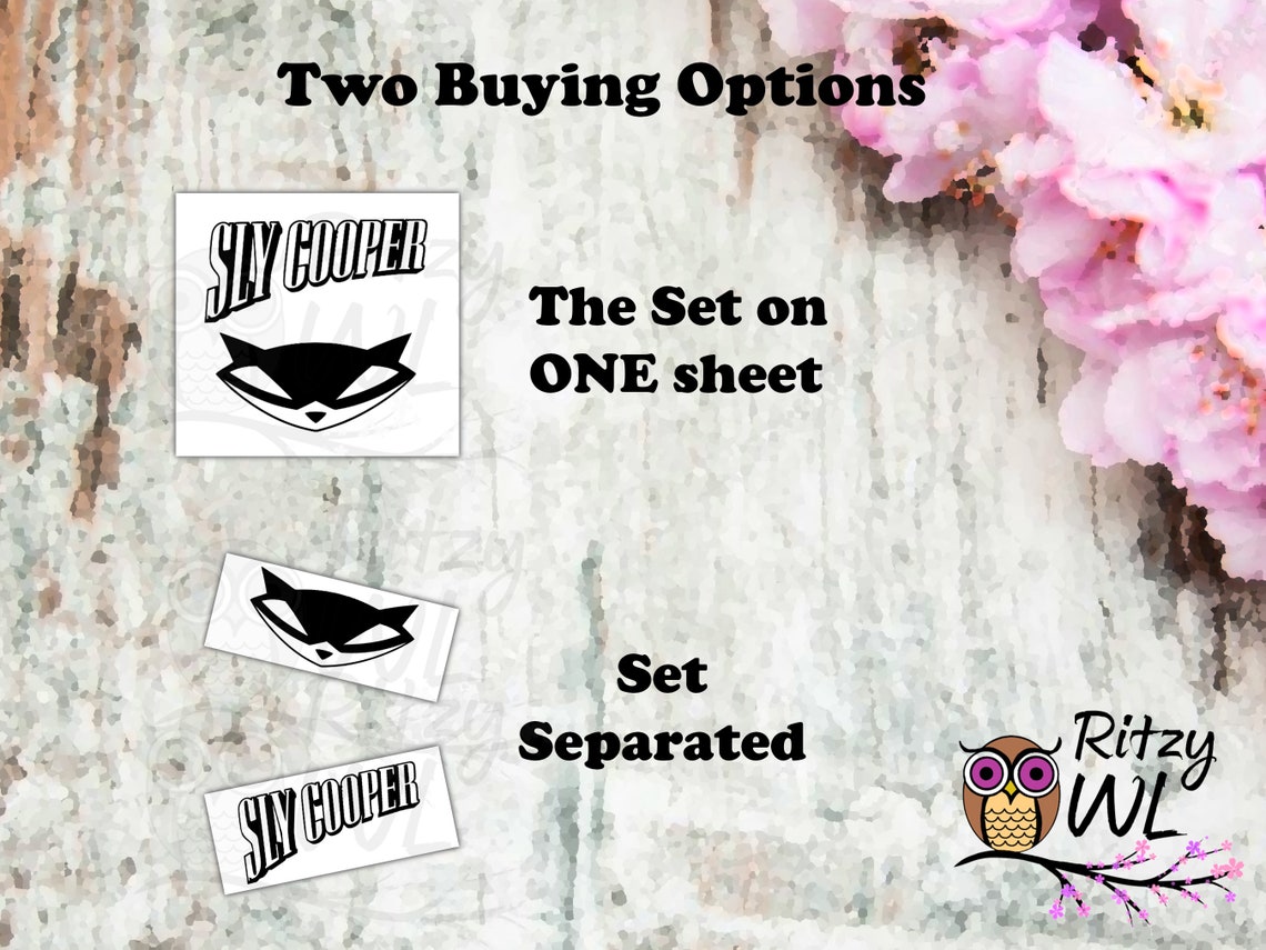 Sly Cooper Name and Logo Decal Set - Etsy