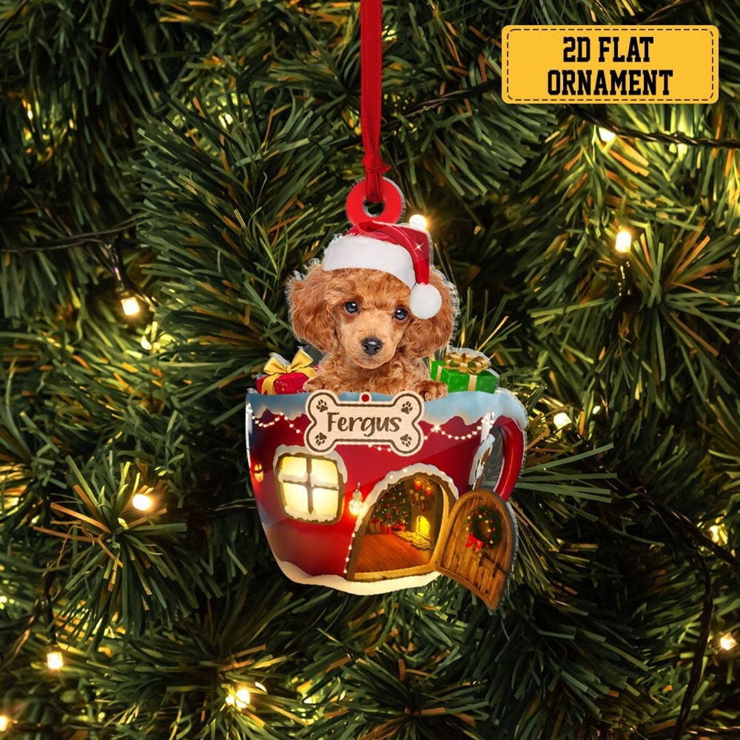 Custom Dog Breed With Name Ornament, Personalized Miniature Poodle ...