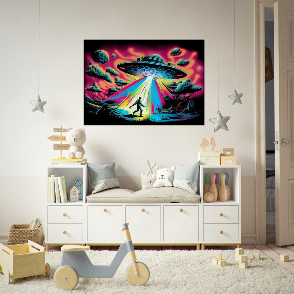 Trippy Alien Poster 33x46 Psychedelic Art Hallucinogenic AI - Etsy