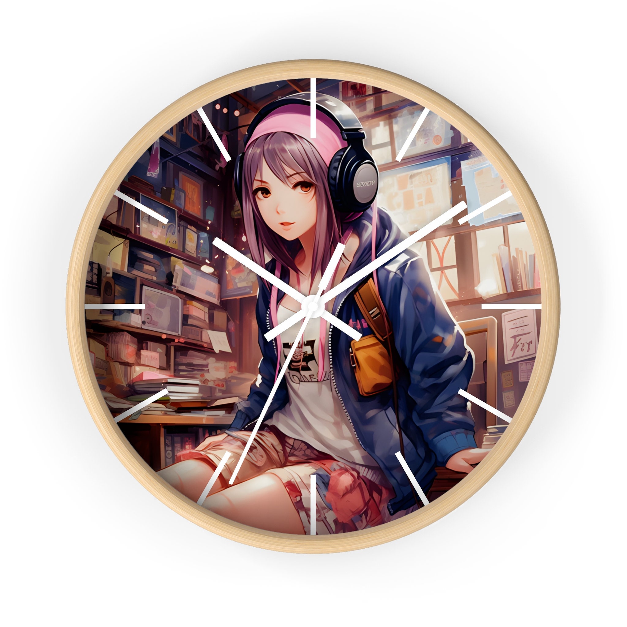 Anime Girl Clock Anime Wall Clock - Etsy