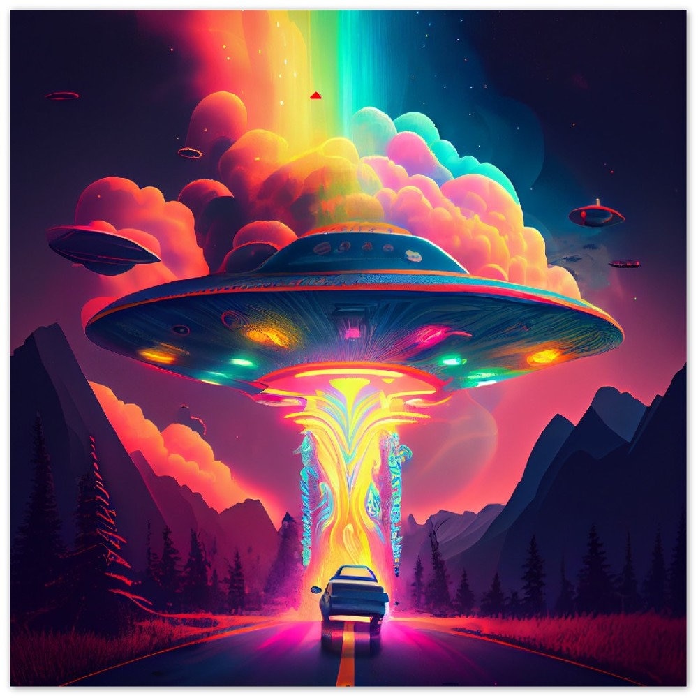 Trippy Alien Psychedelic Art Hallucinogenic AI Art Trippy Wall Art ...