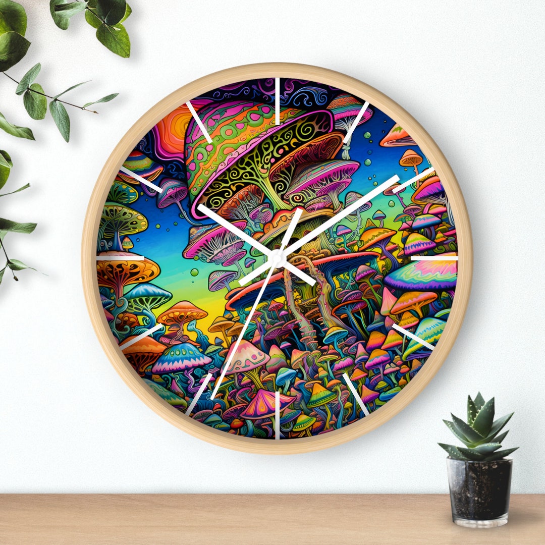 Acid Trip Clock 10 Inch Wall Clock Psychedelic Clock Wall Decor - Etsy