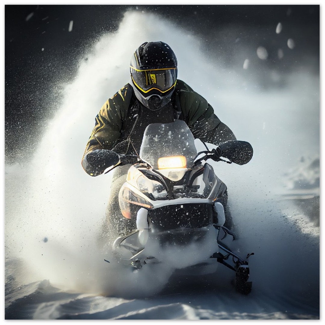 Snowmobiling V2 Aluminum Wall Art - Etsy