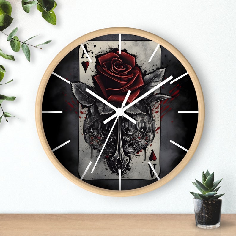 Gothic Ace of Spades Clock 10 Inch Wall Clock - Etsy UK