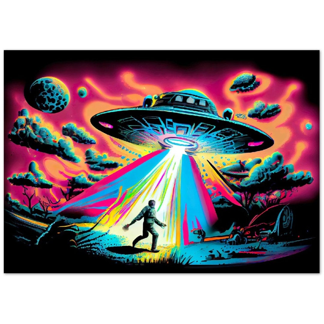 Trippy Alien Poster 33x46 Psychedelic Art Hallucinogenic AI Art Trippy Wall Art Surreal Art - Etsy