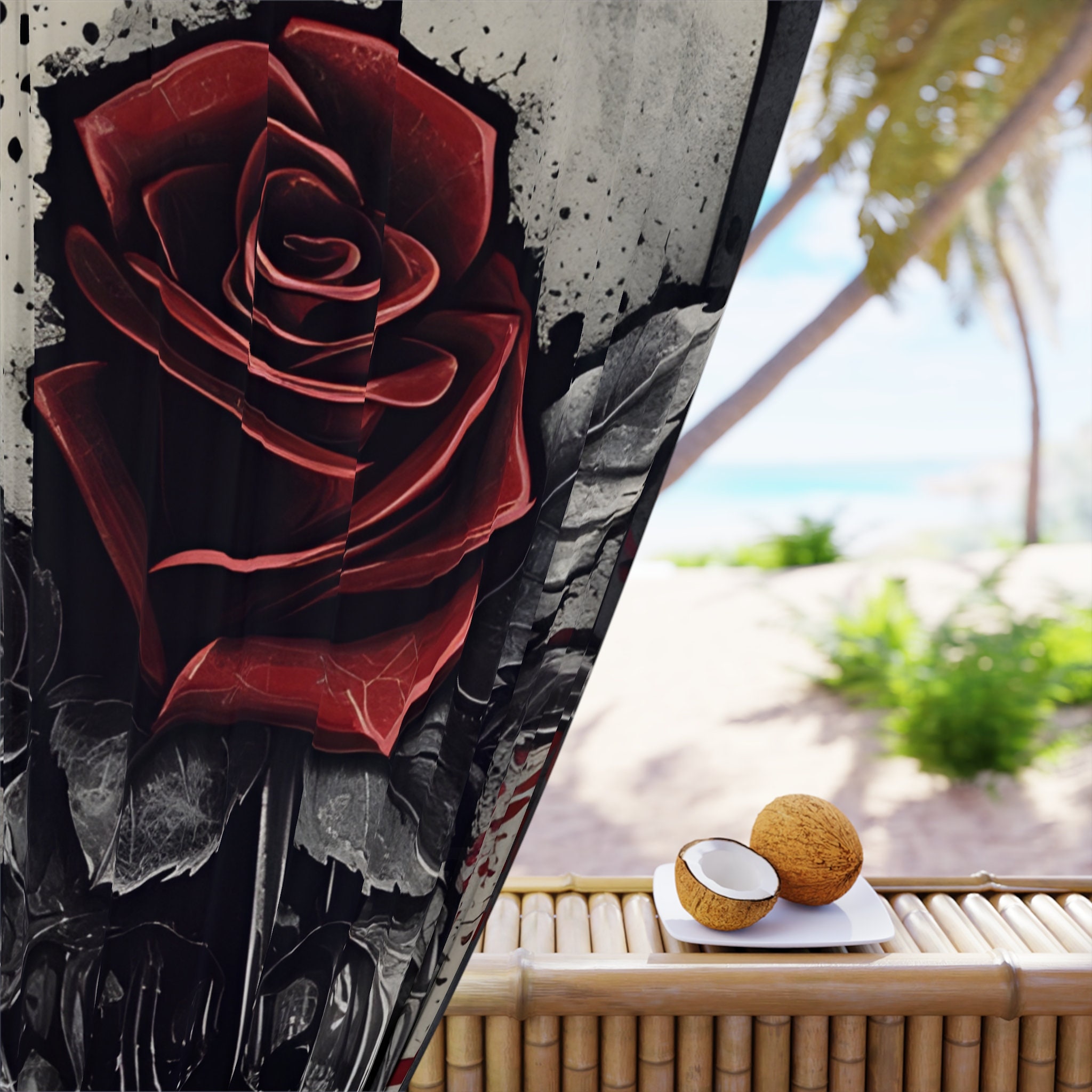 Gothic Ace of Spades Window Curtain Blackout Window Curtain - Etsy