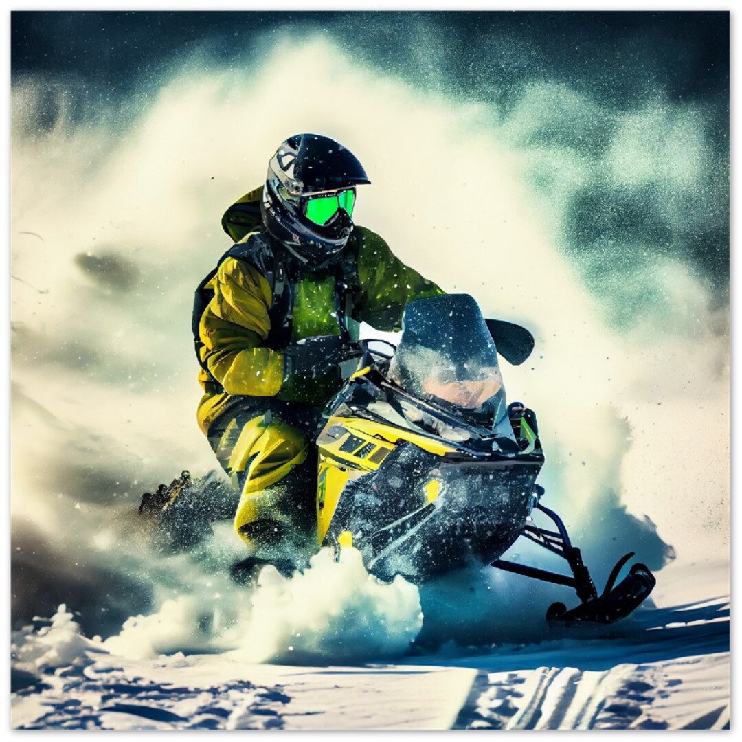 Snowmobiling Aluminum Wall Art - Etsy