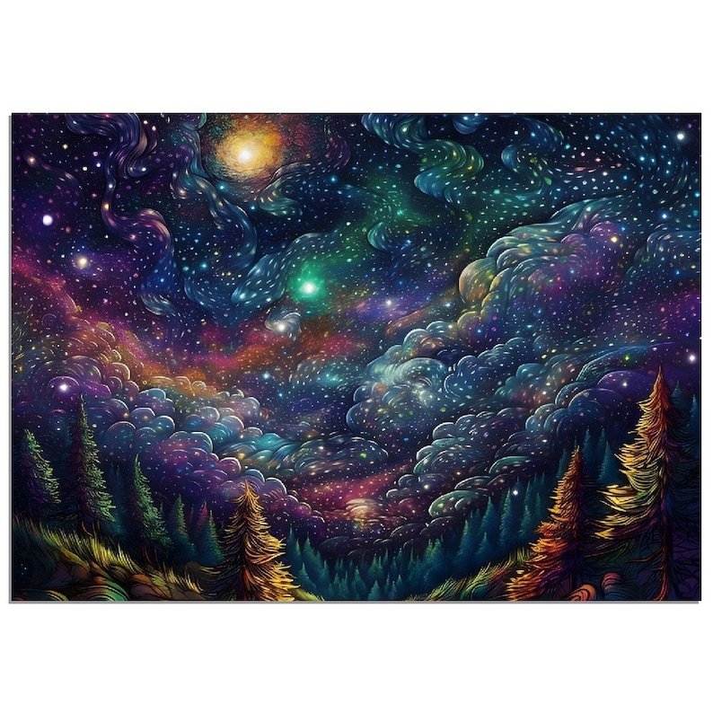 Trippy Night Sky Poster 33x46 - Etsy