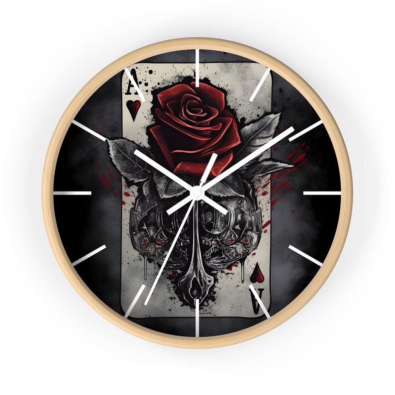 Gothic Ace of Spades Clock 10 Inch Wall Clock - Etsy UK