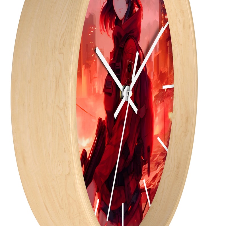 Anime Girl Warrior Clock Anime Wall Clock - Etsy