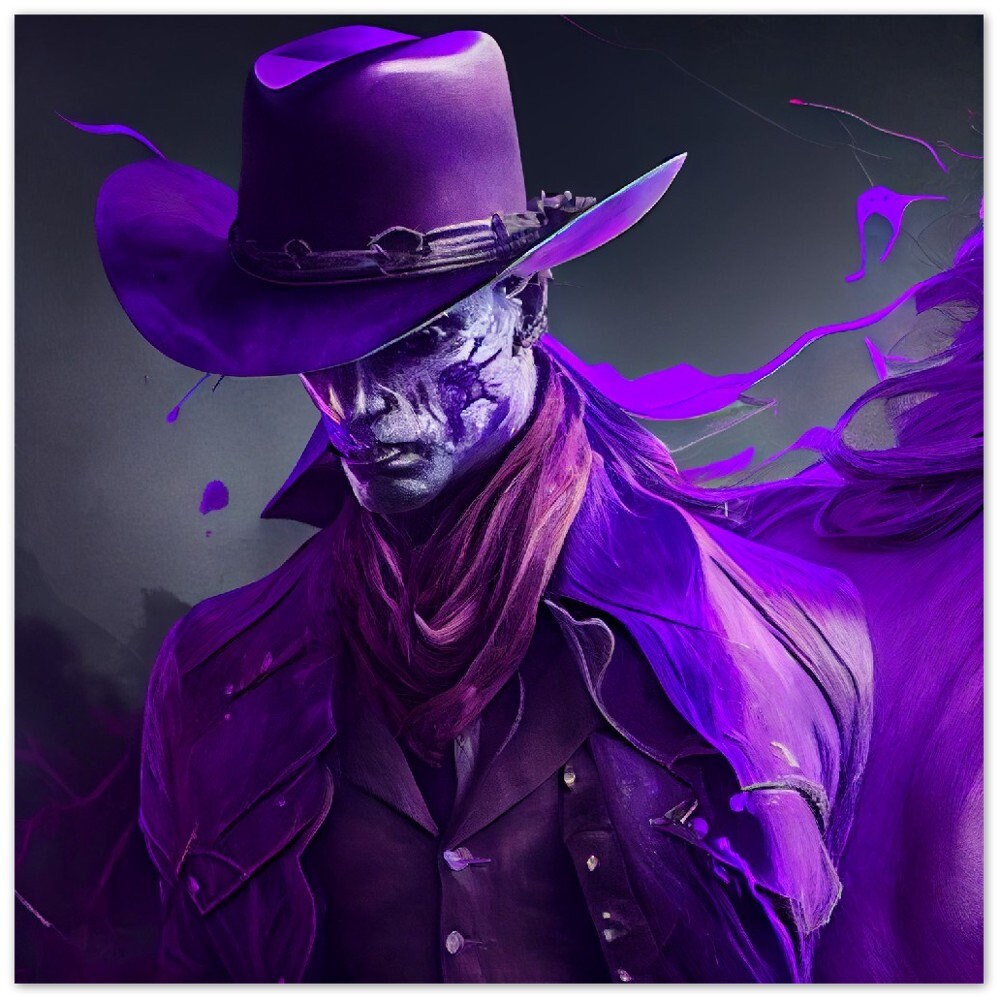Purple Cowboy V2 Aluminum Wall Art - Etsy