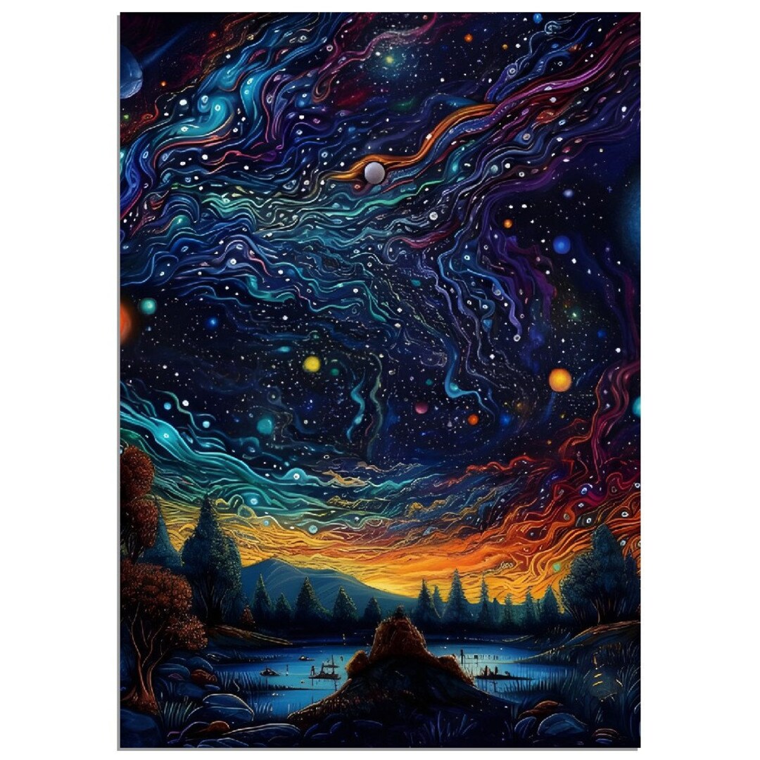 Trippy Night Sky Poster 33x46 - Etsy