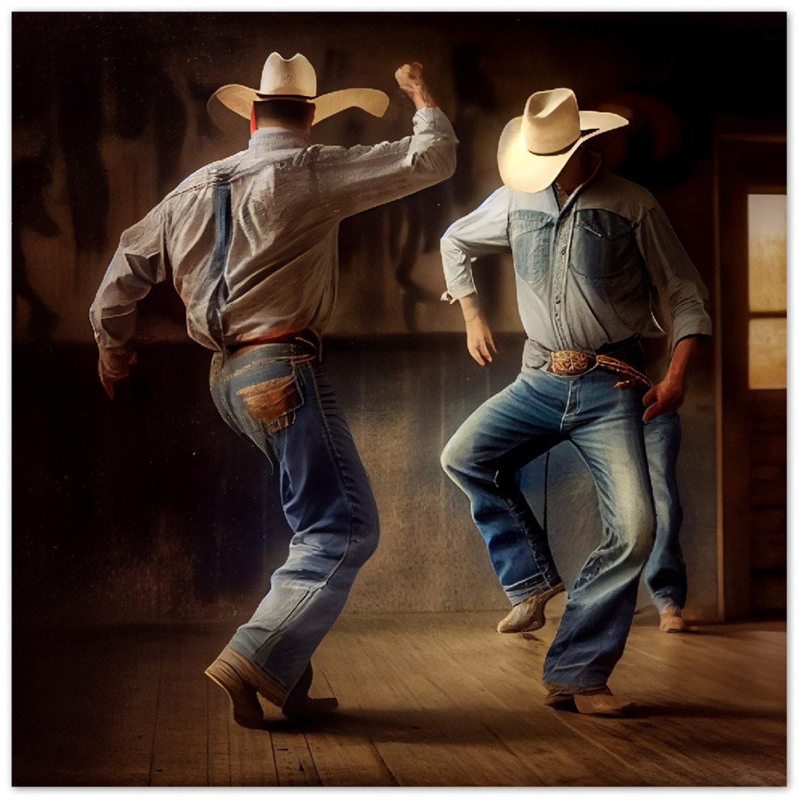 Dancing Cowboys Aluminum Wall Art - Etsy