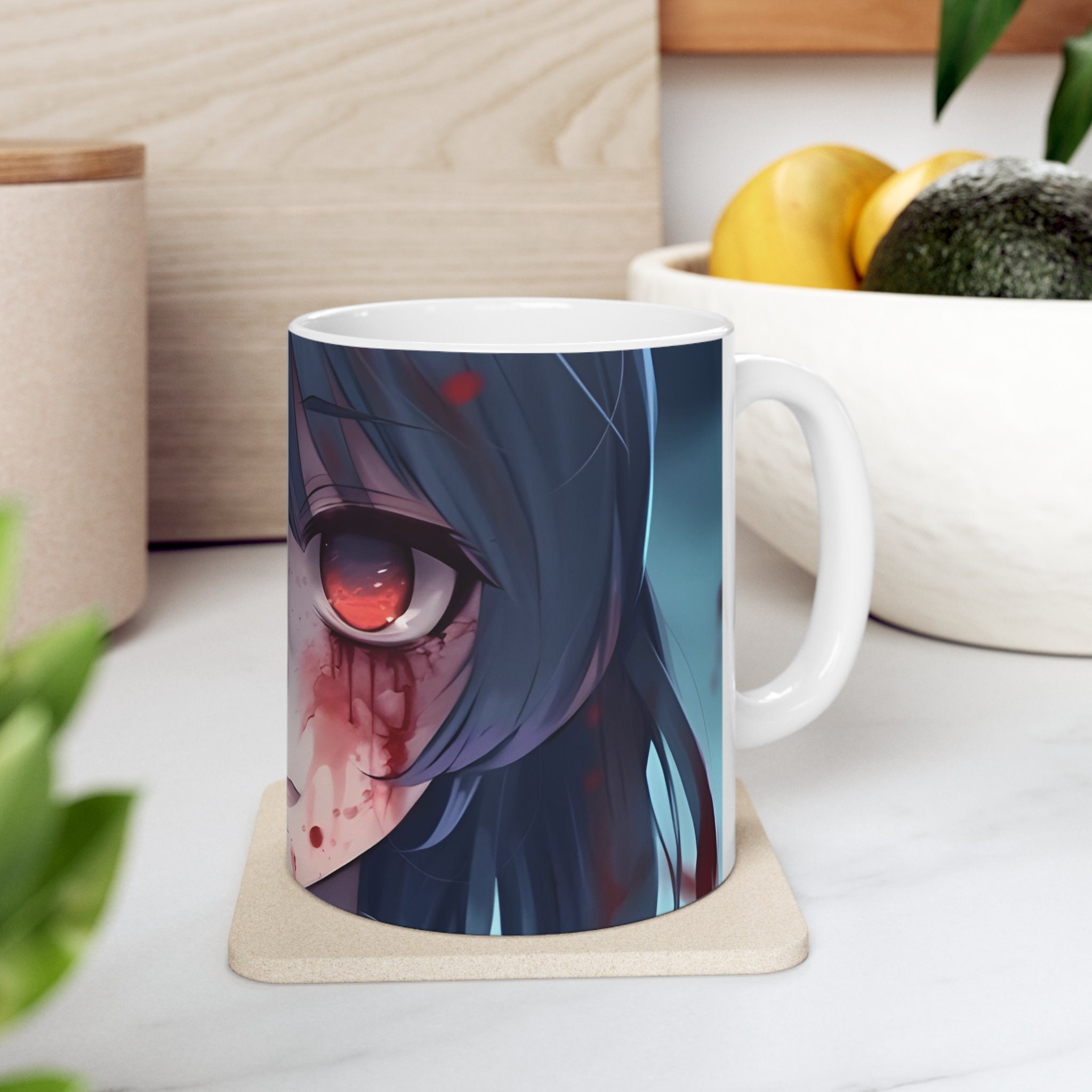 Yandere Anime Girl Ceramic Coffee Mug 11oz Yandere Coffee Cup - Etsy