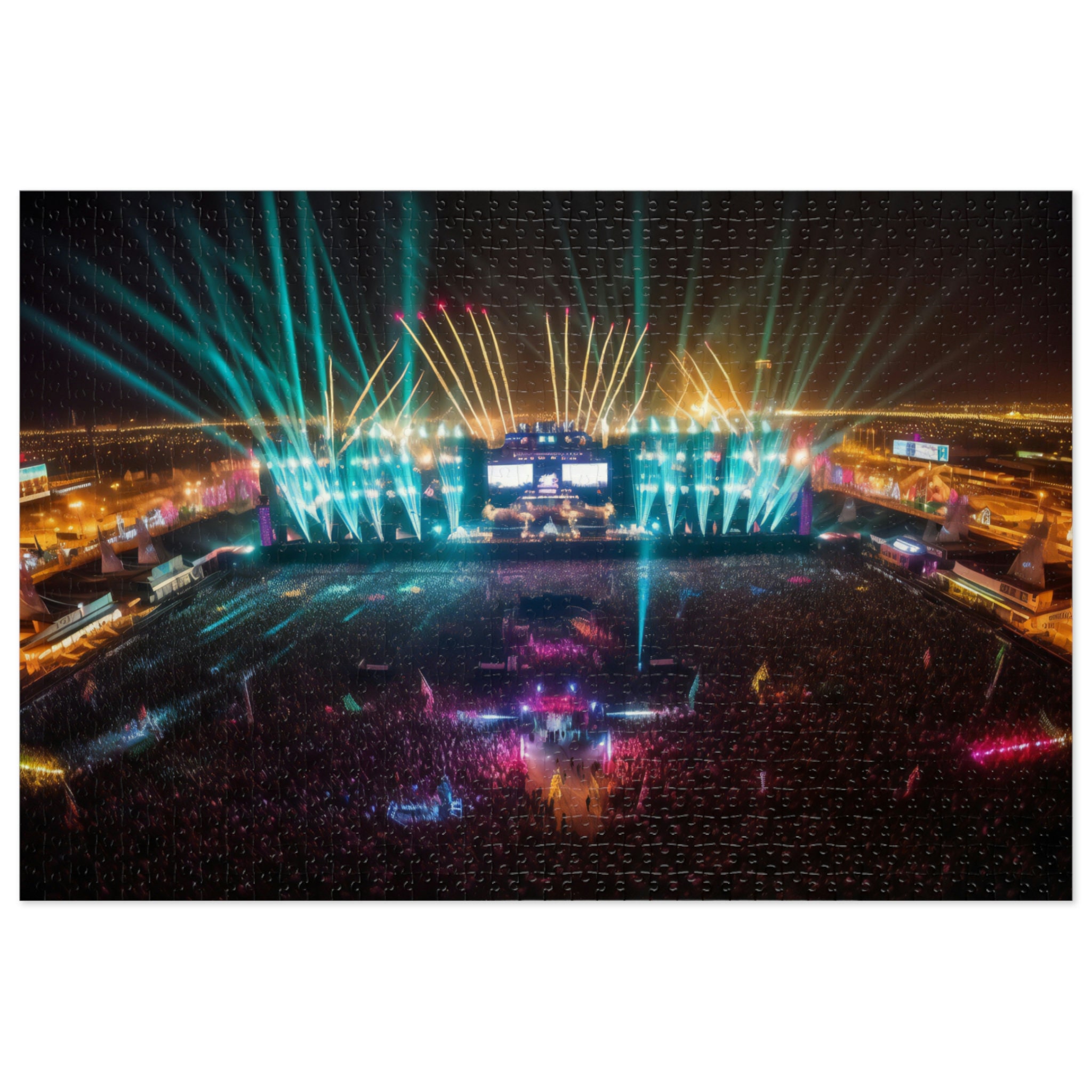 EDM Rave Puzzle 1000 Piece EDM Puzzle Electronic Music Rave Scene ...