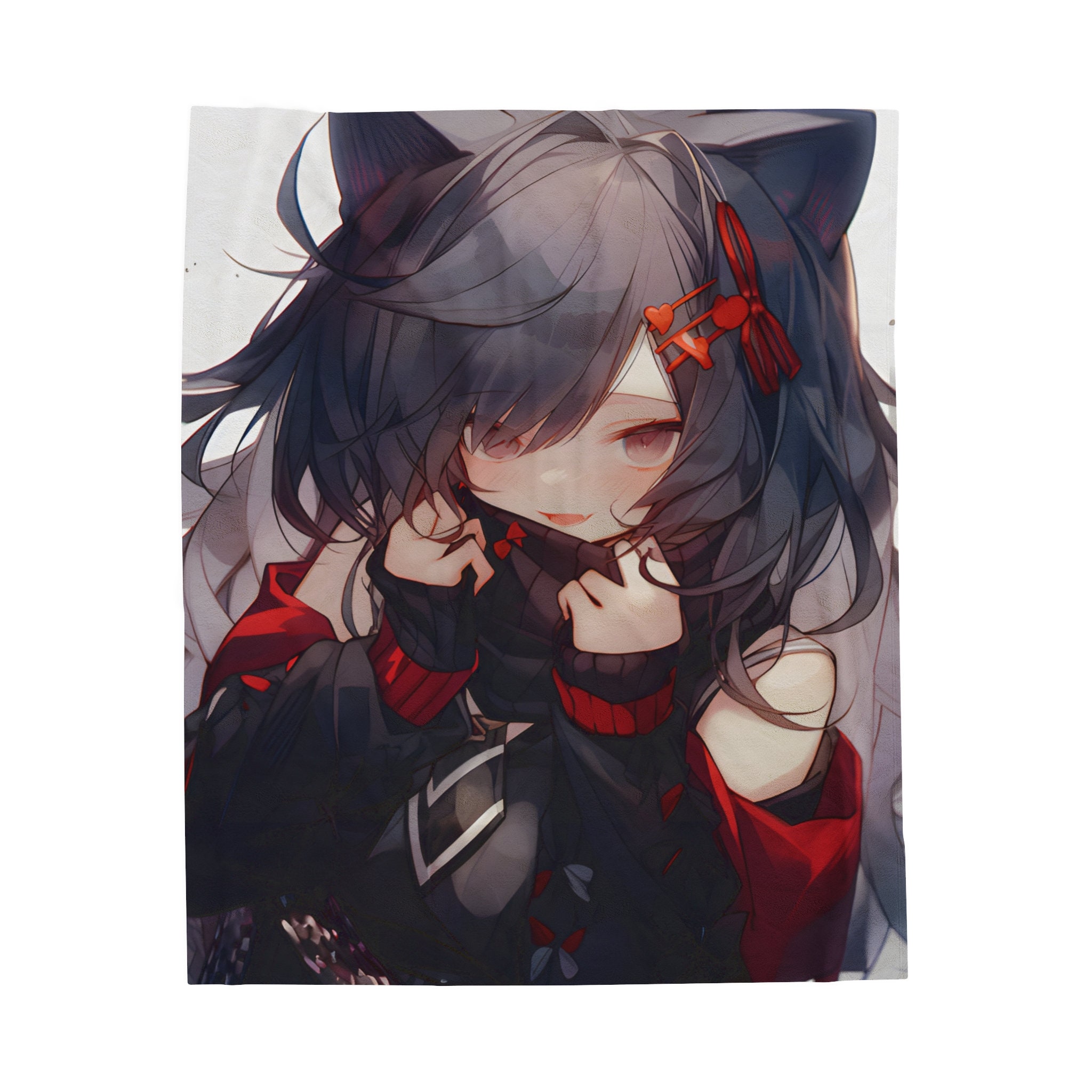 Yandere Cat Girl Blanket - Etsy