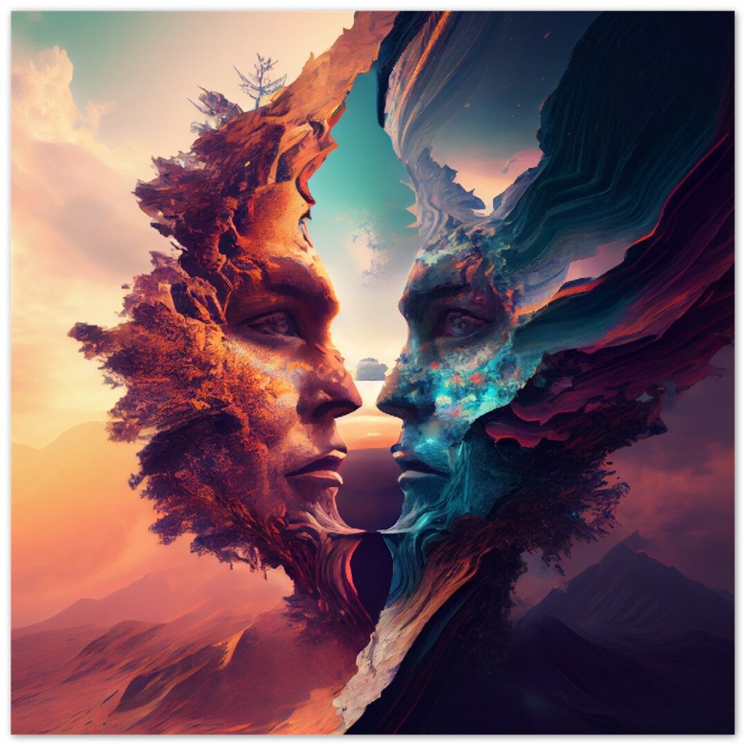 Merging Existence V2 Aluminum Wall Art - Etsy