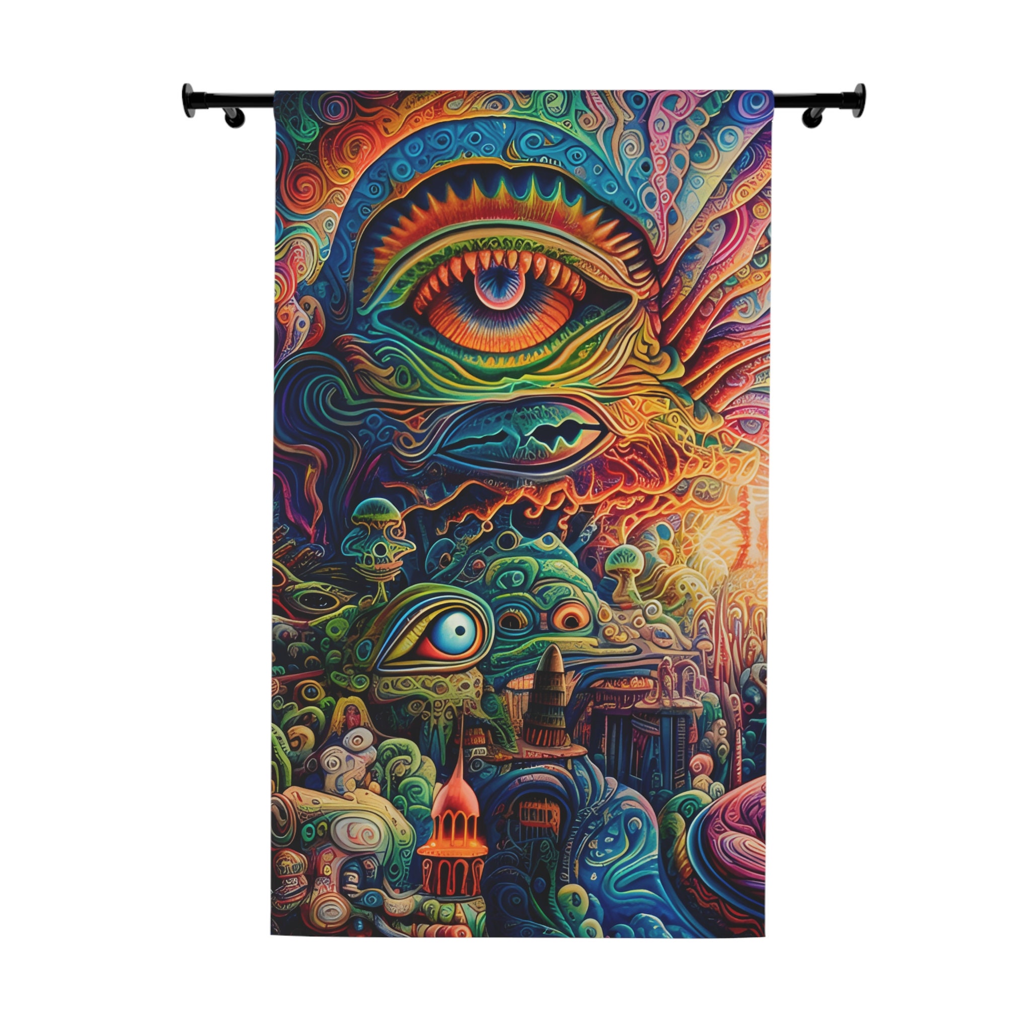 DMT Trip Window Curtain Trippy Curtain - Etsy