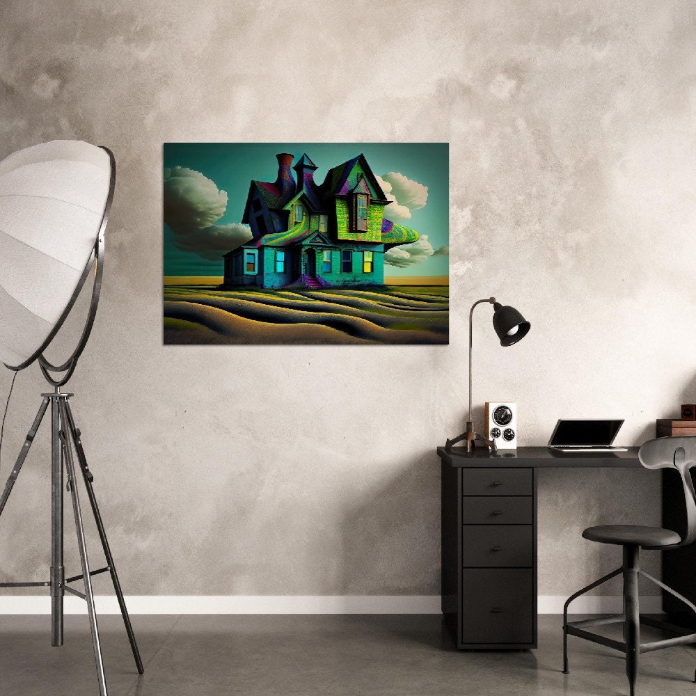 Trippy House Poster 46x33 Large Wall Art Trippy Poster - Etsy