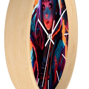 Cyberpunk Anime Girl Clock Anime Wall Clock - Etsy