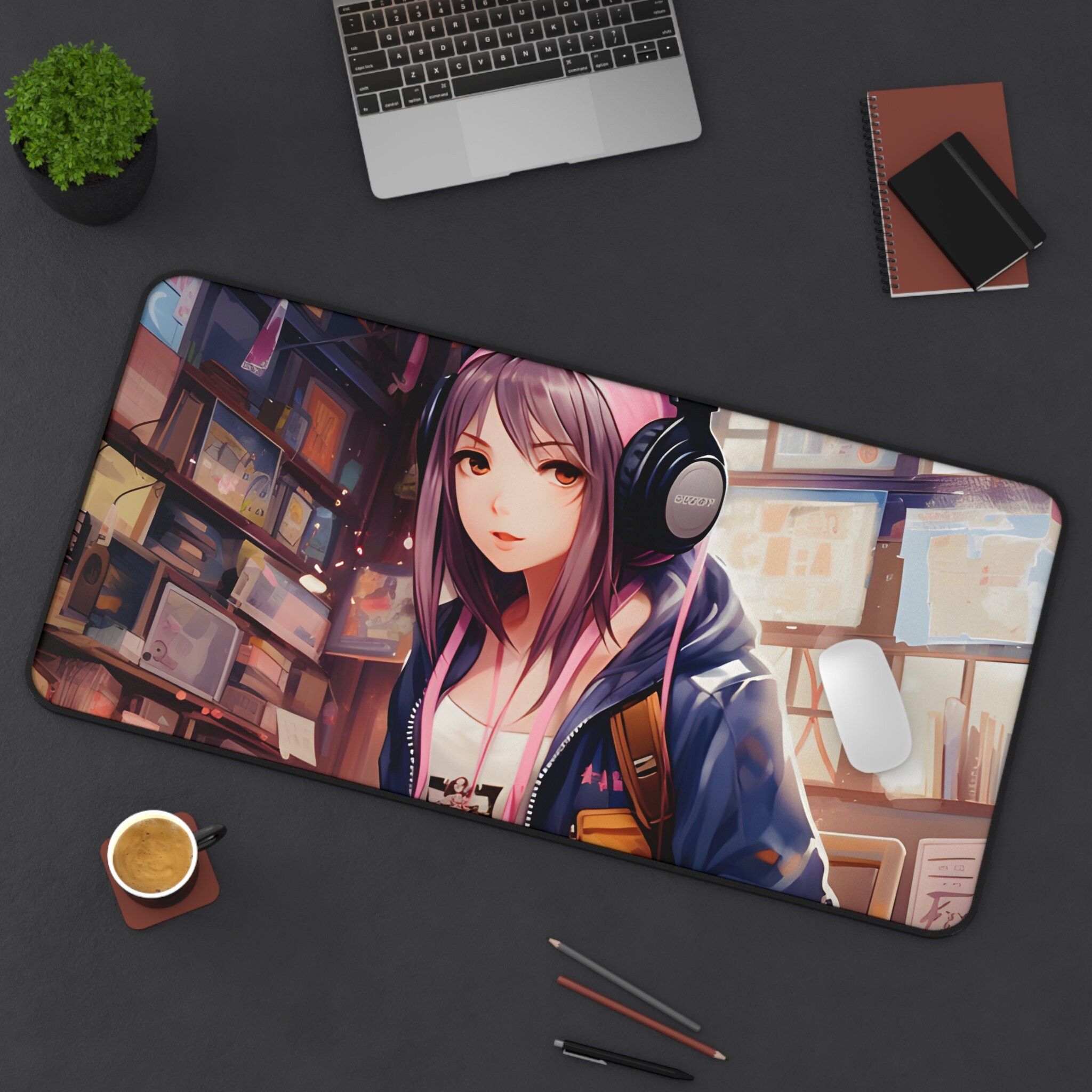 Anime Girl Desk Mat Anime Mouse Pad - Etsy