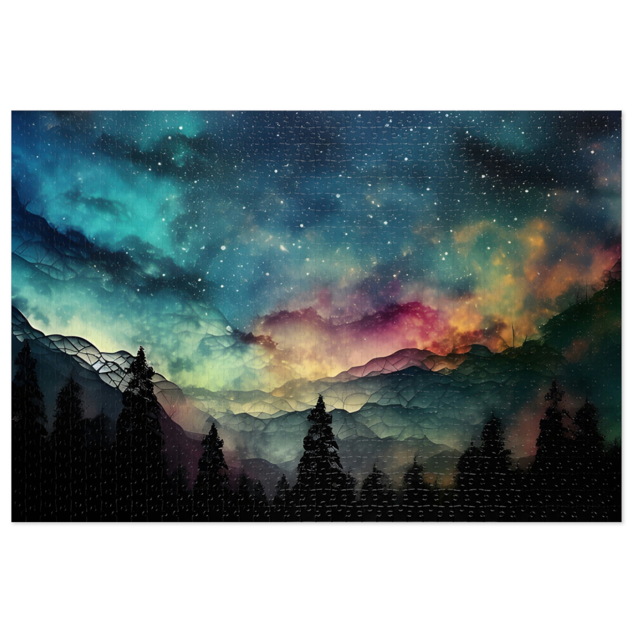 Trippy Starry Night Sky Jigsaw Puzzle 1000 Piece - Etsy