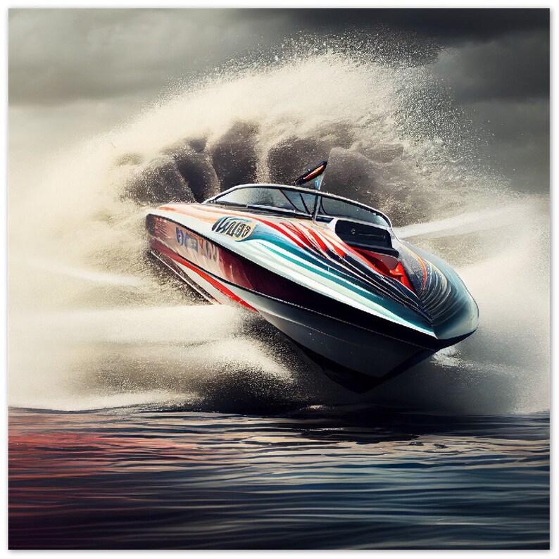 Speedboat V5 Aluminum Wall Art - Etsy