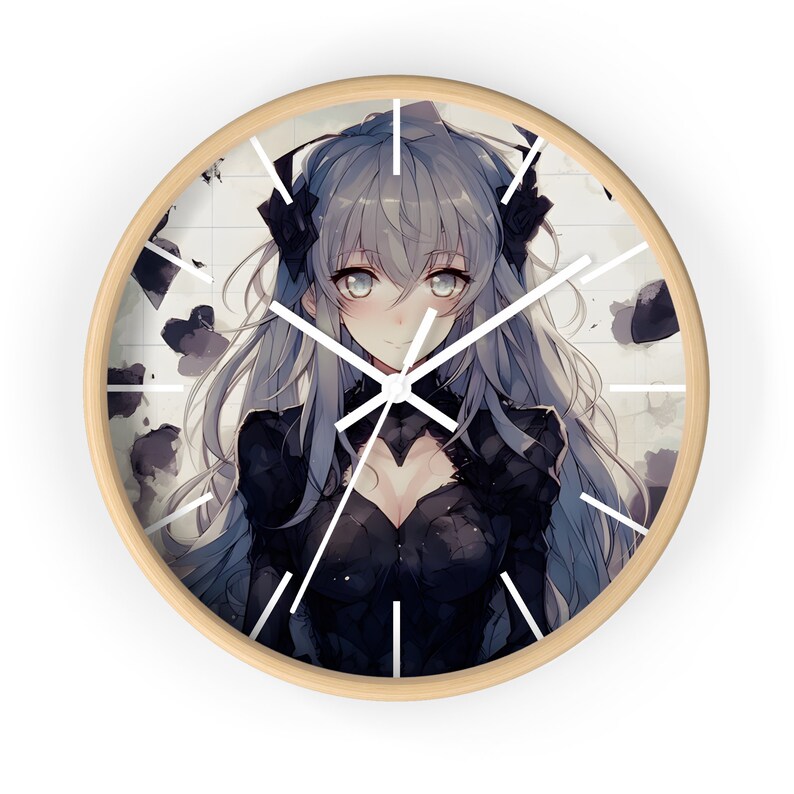 Gothic Anime Girl Clock Anime Wall Clock - Etsy