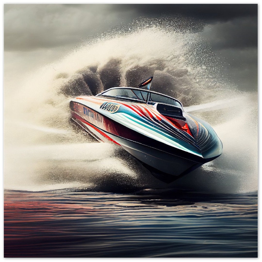Speedboat V5 Aluminum Wall Art - Etsy