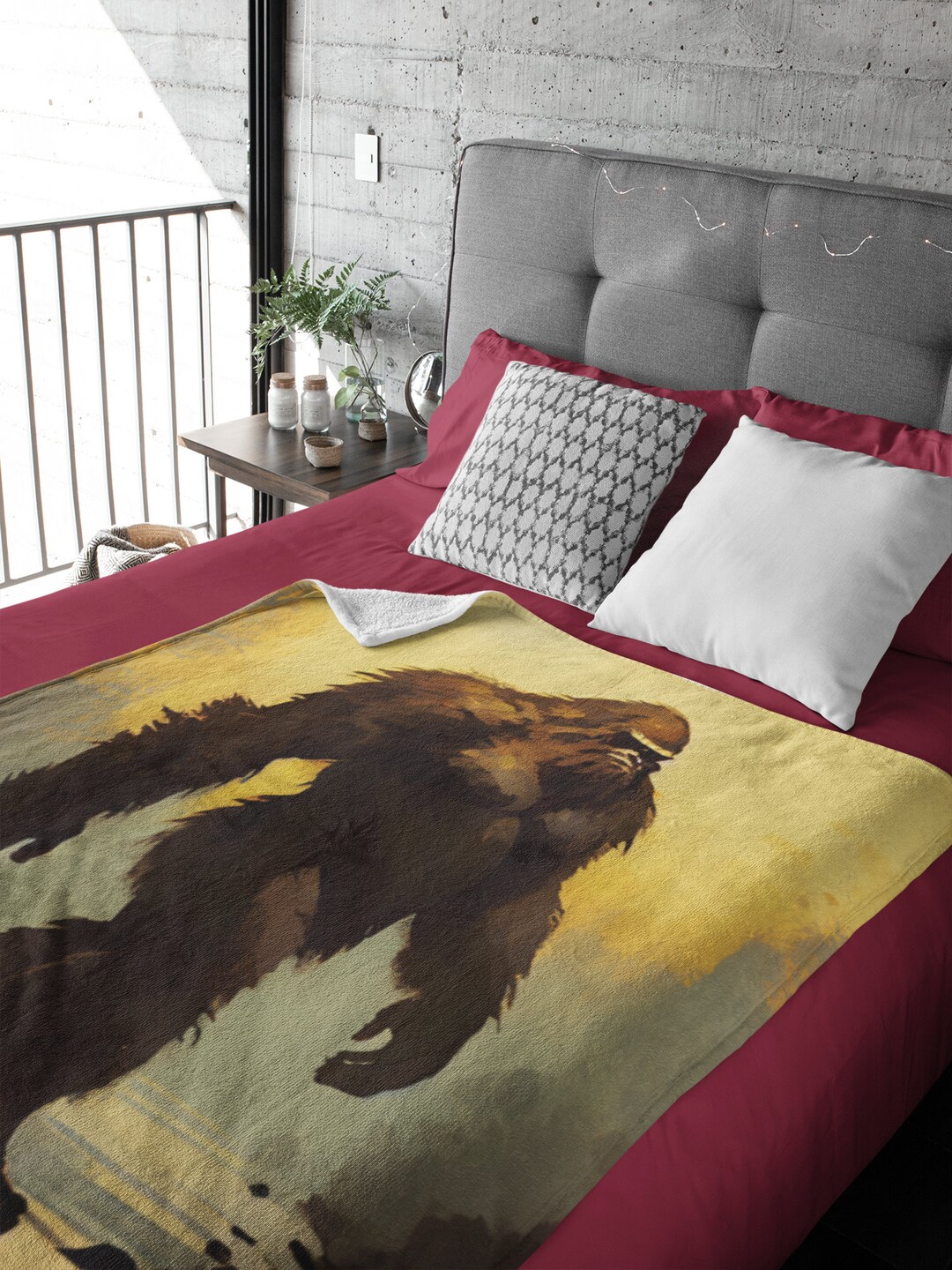 Bigfoot Blanket Sasquatch Blanket - Etsy