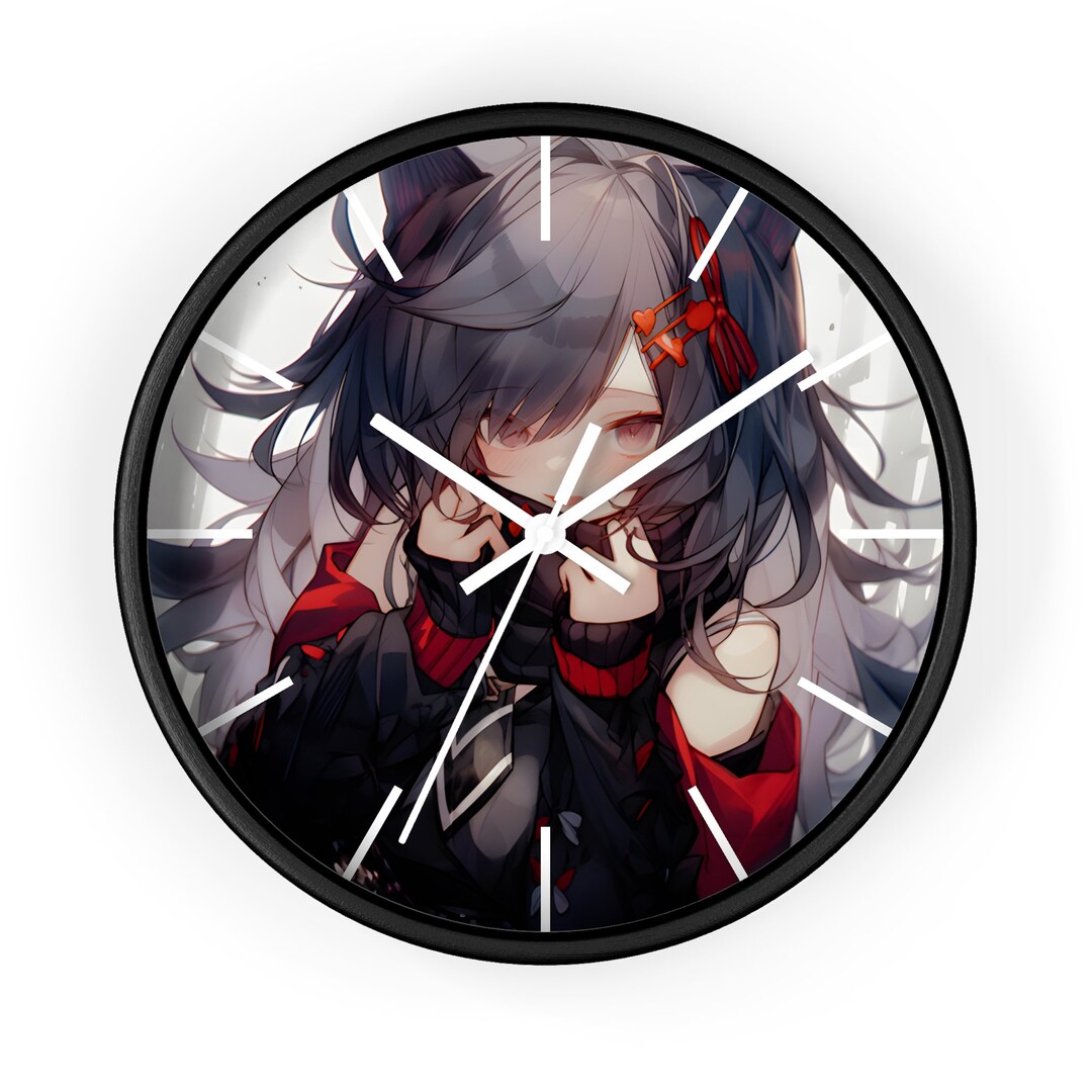 Yandere Cat Girl Clock 10 Inch Wall Clock Anime Clock - Etsy