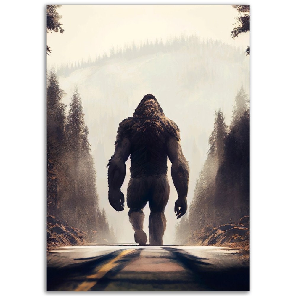 Bigfoot Poster Sasquatch Poster 33x46 Large Wall Art Cabin - Etsy