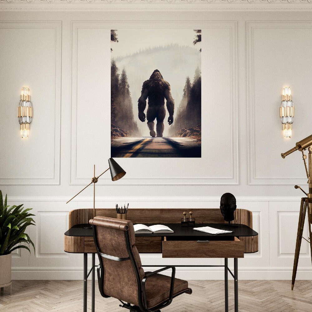 Bigfoot Poster Sasquatch Poster 33x46 Large Wall Art Cabin - Etsy