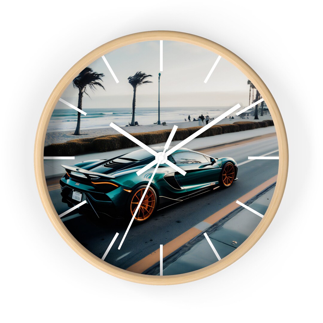 Supercar Clock 10 Inch Wall Clock - Etsy