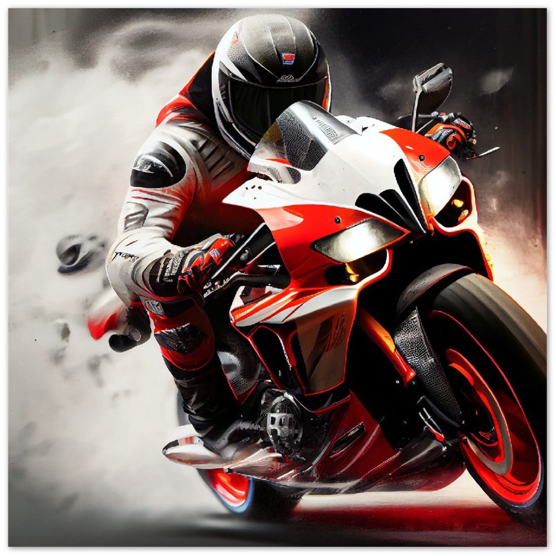 Street Bike Racing Aluminum Wall Art - Etsy