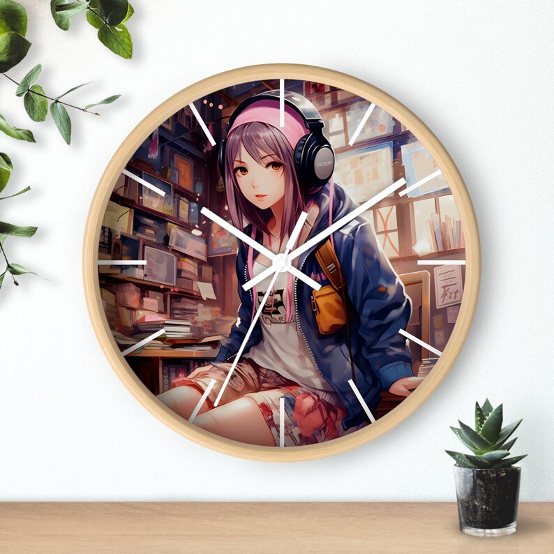 Anime Girl Clock Anime Wall Clock - Etsy