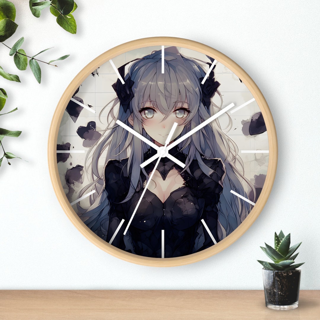 Gothic Anime Girl Clock Anime Wall Clock - Etsy