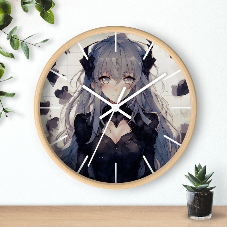 Gothic Anime Girl Clock Anime Wall Clock - Etsy