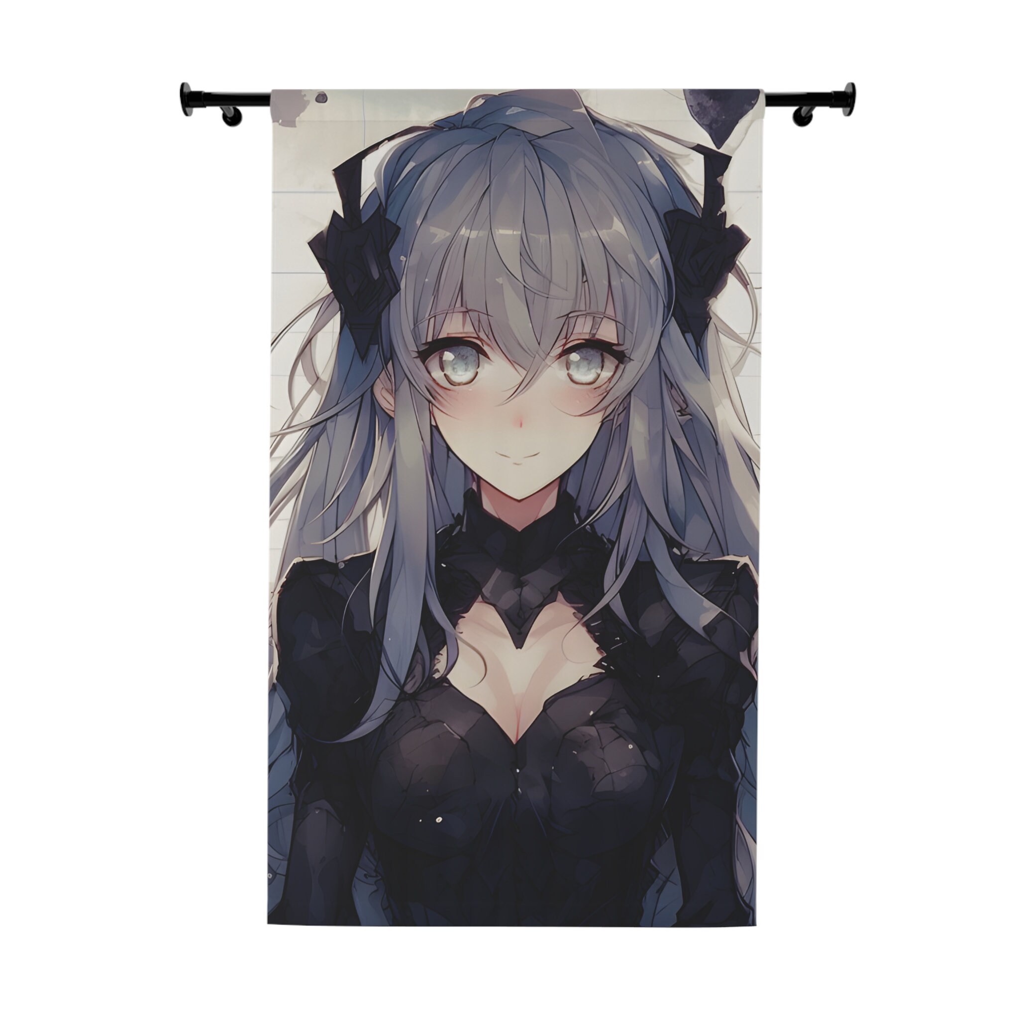 Gothic Anime Girl Blackout Window Curtain Anime Window Curtain - Etsy