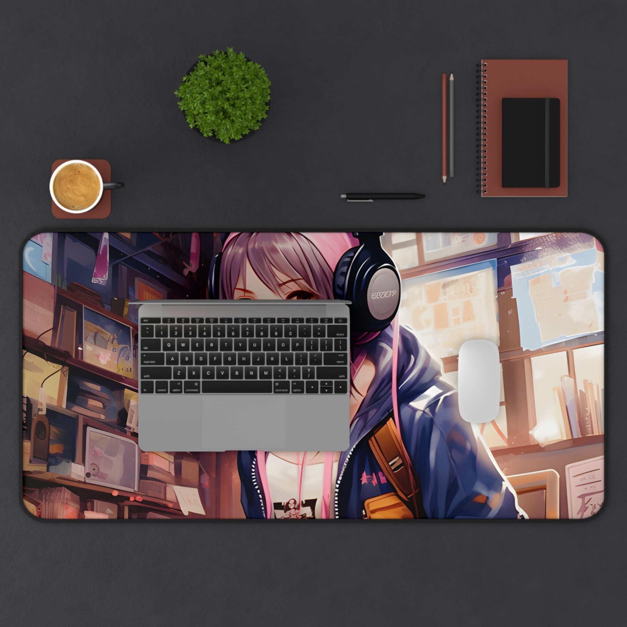 Anime Girl Desk Mat Anime Mouse Pad - Etsy
