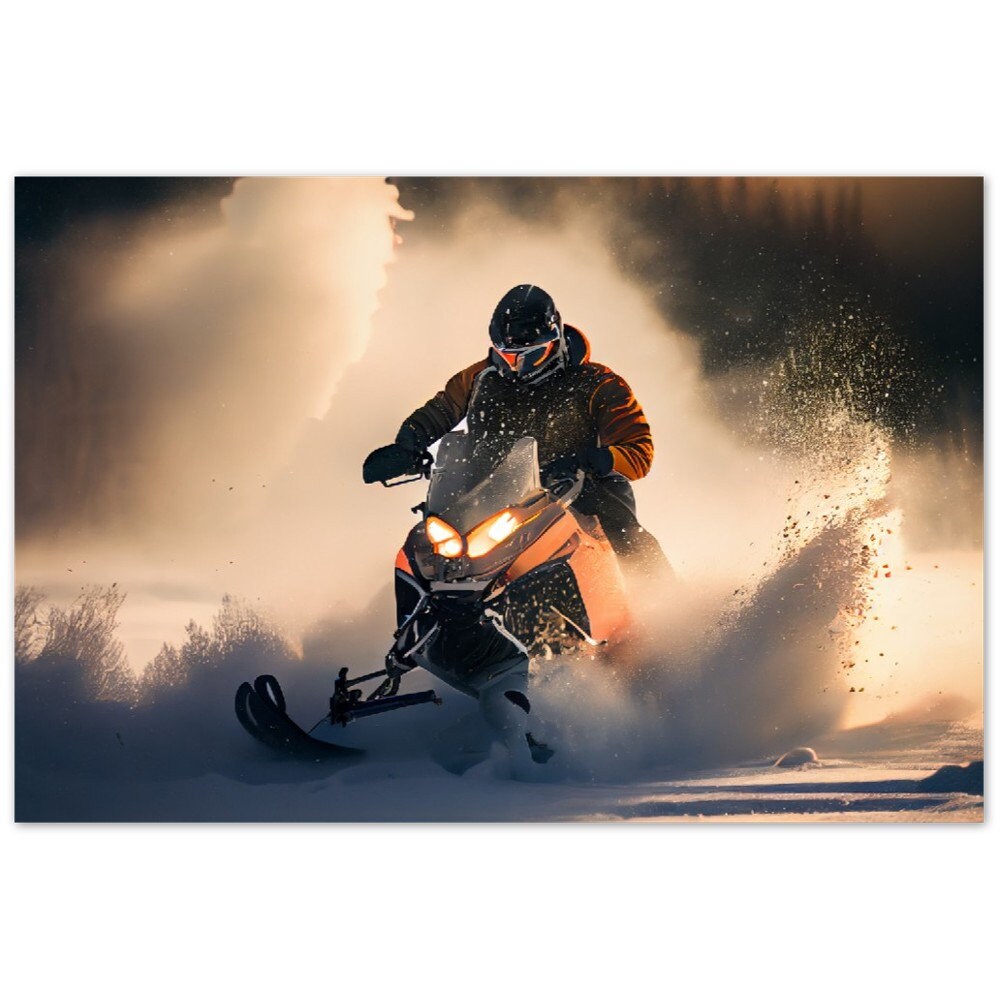 Snowmobiling V3 Aluminum Wall Art - Etsy