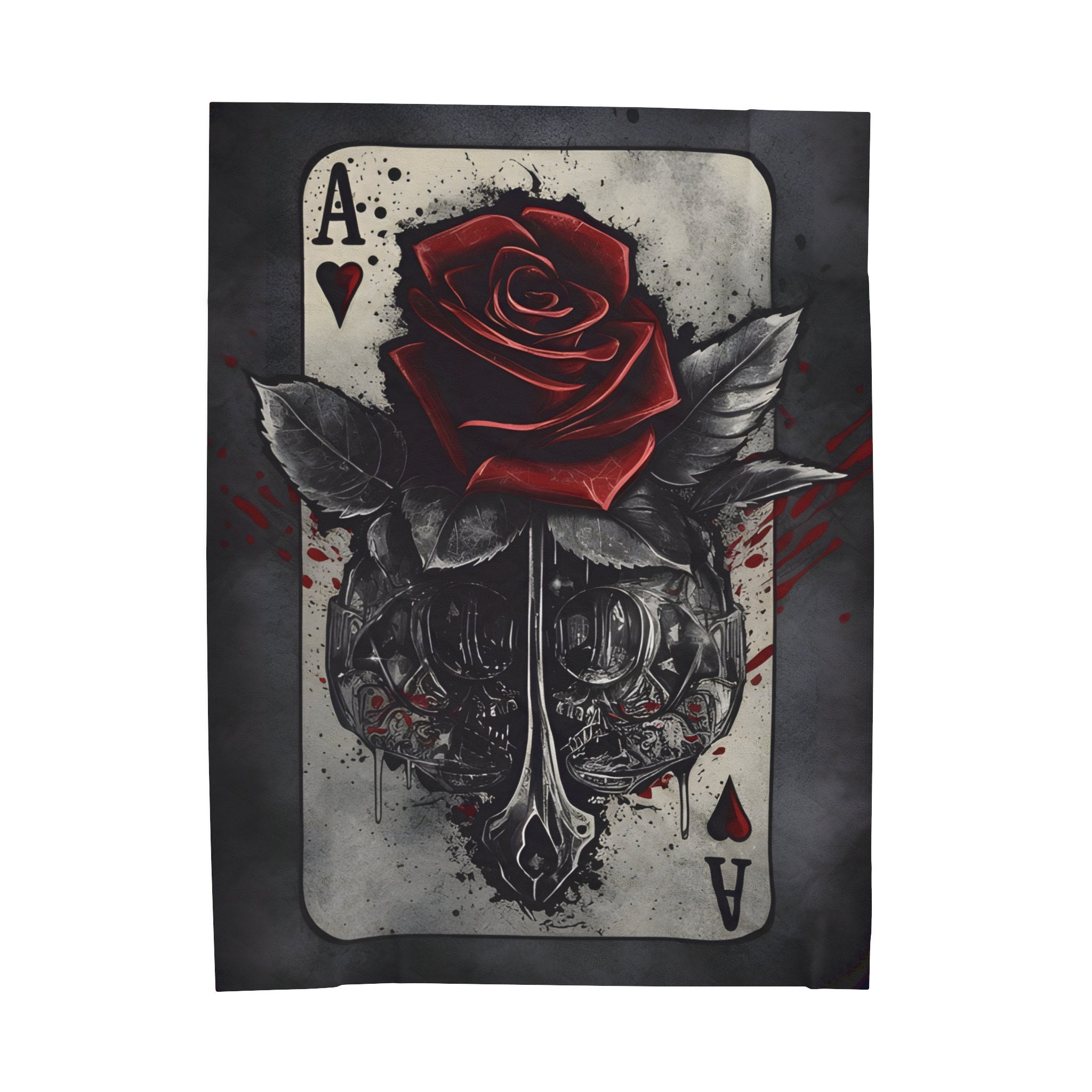 Gothic Ace of Spades Blanket Gothic Blanket - Etsy