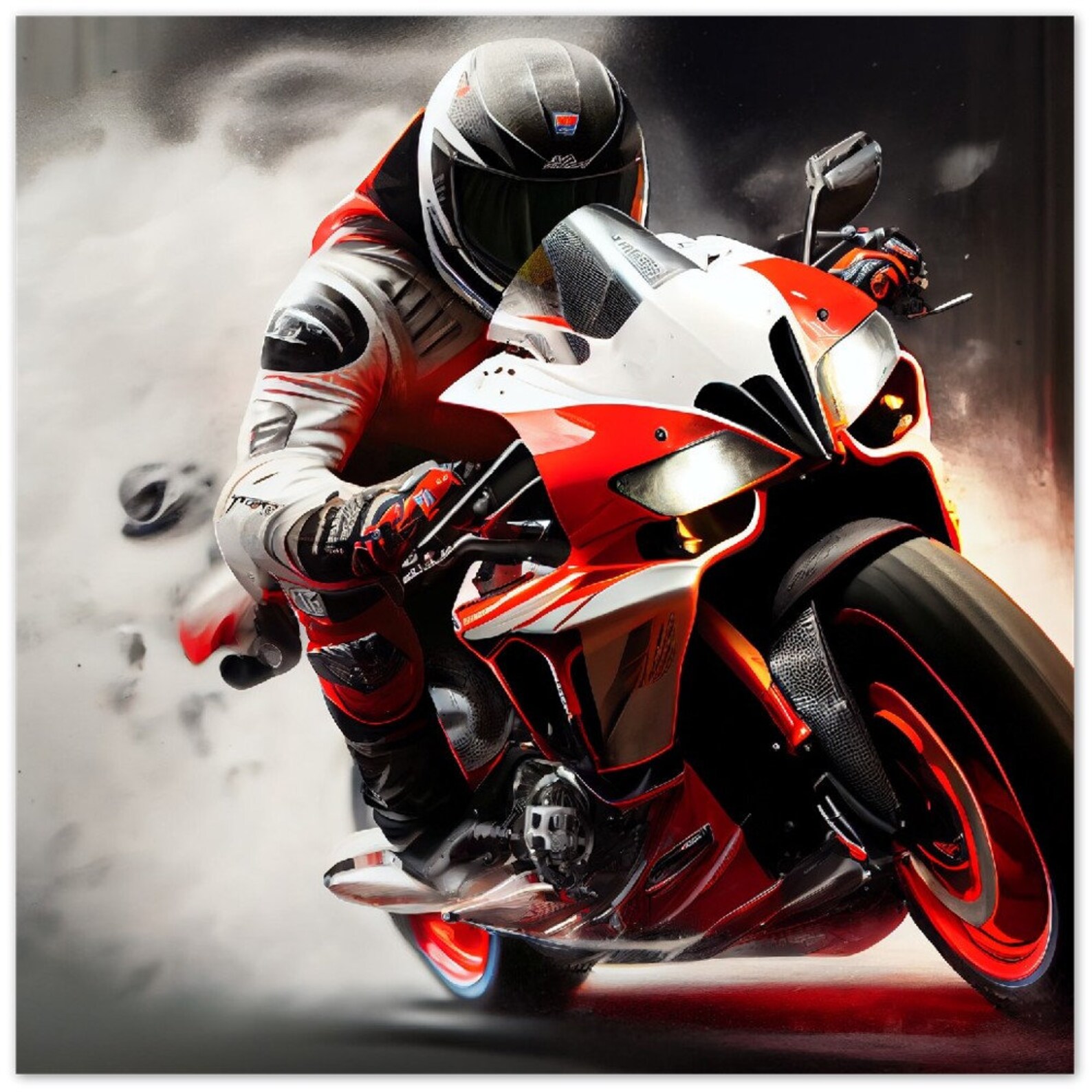 Street Bike Racing Aluminum Wall Art - Etsy