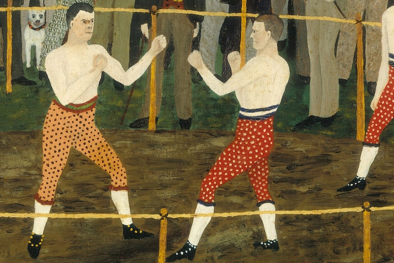 Vintage Boxing Painting, Antique Sports Print, Eclectic Printable Art ...